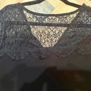 Michel Studio | Tops | Michel Studio Black Lace Overlay Fay To Evening ...